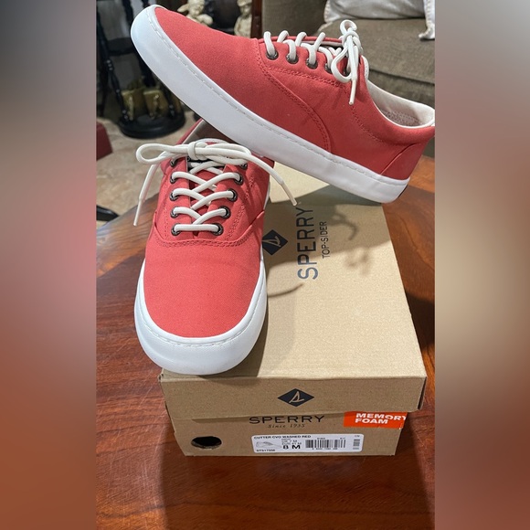Sperry | Shoes | Sperry Top Sider Shoes Cutter Cvo Washed Red Mens ...